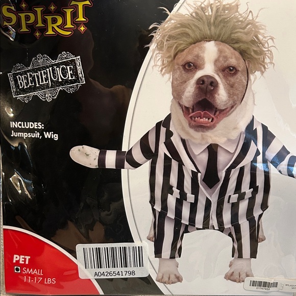 Spirit | Dog | Spirit Beetlejuice Striped Dog Costume With Wig | Poshmark
